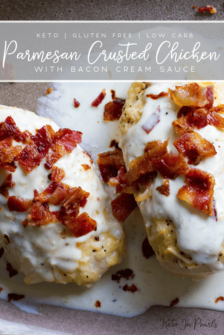 Parmesan Crusted Chicken (with Bacon Cream Sauce) | Pepper Porch
