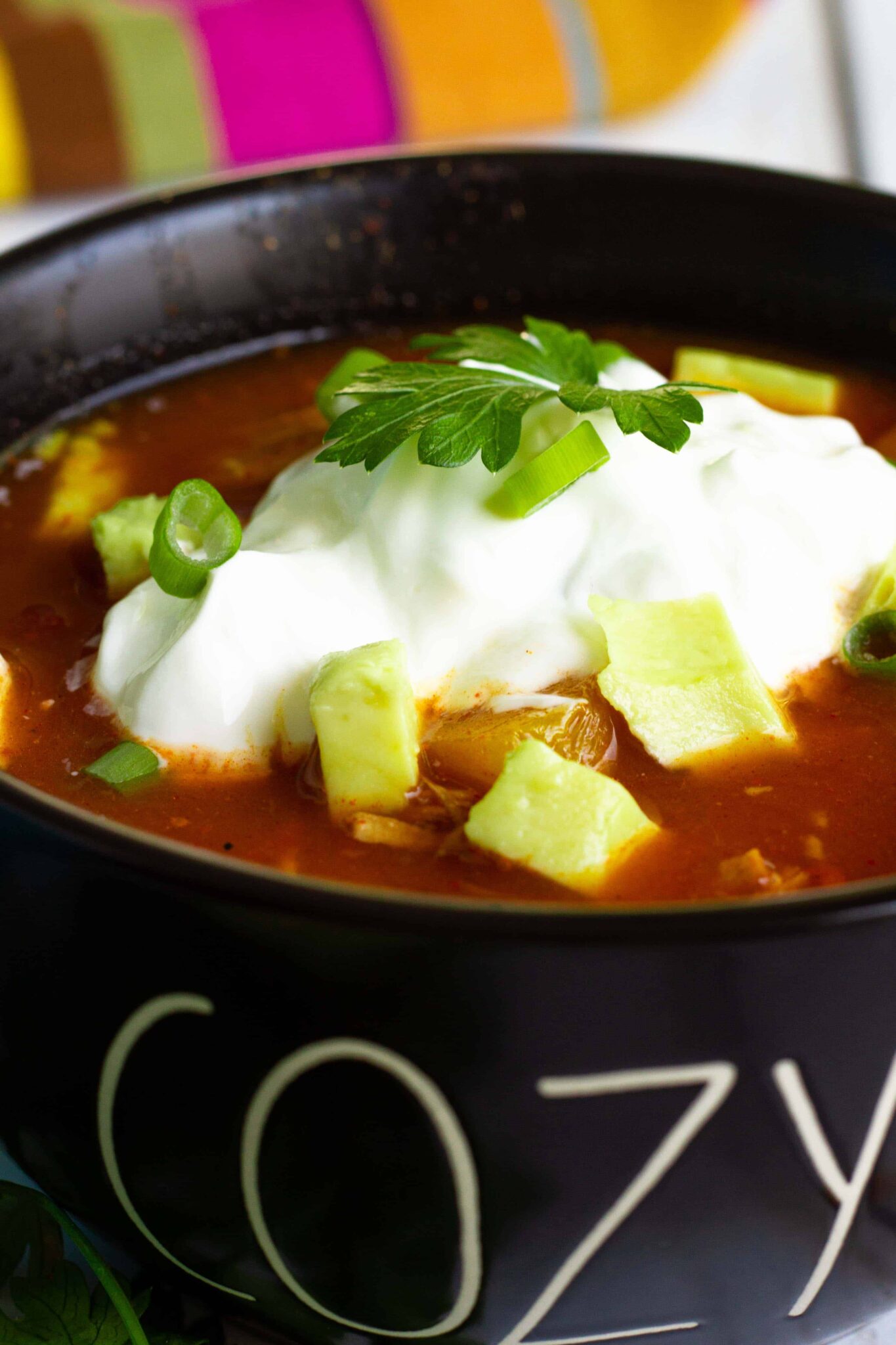 Adobo Chicken Chili (keto, paleo, dairy free, Whole30) | Pepper Porch