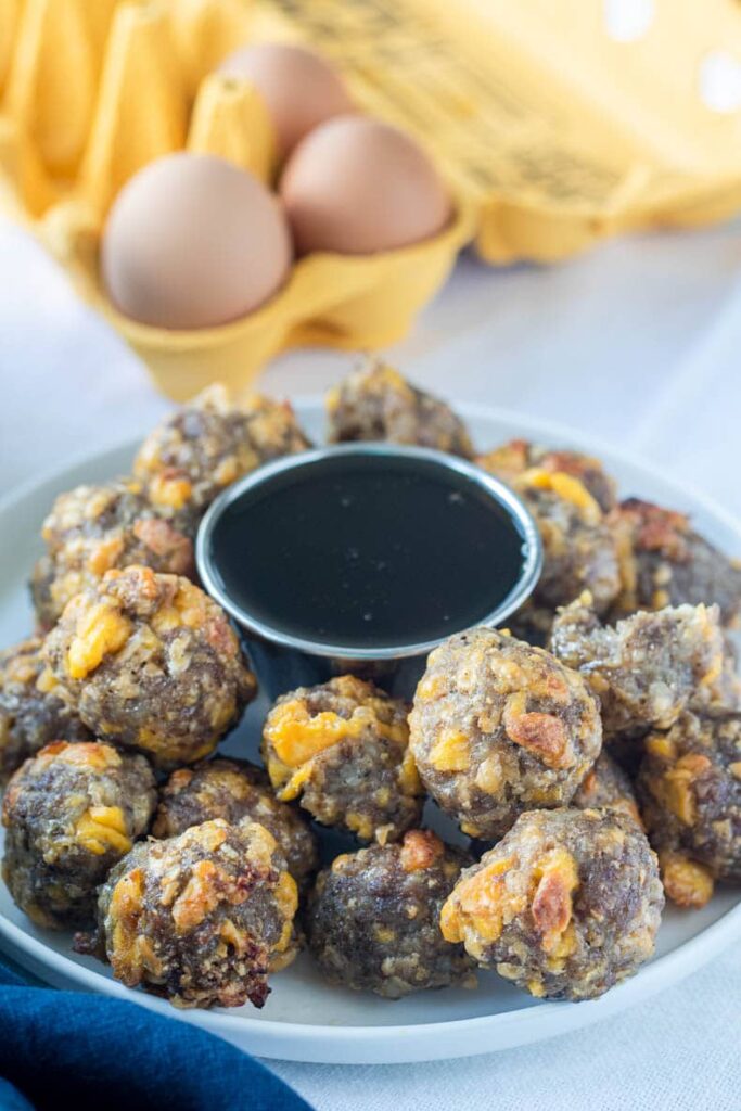 Sausage, Egg, and Cheese Breakfast Meatballs | Pepper Porch