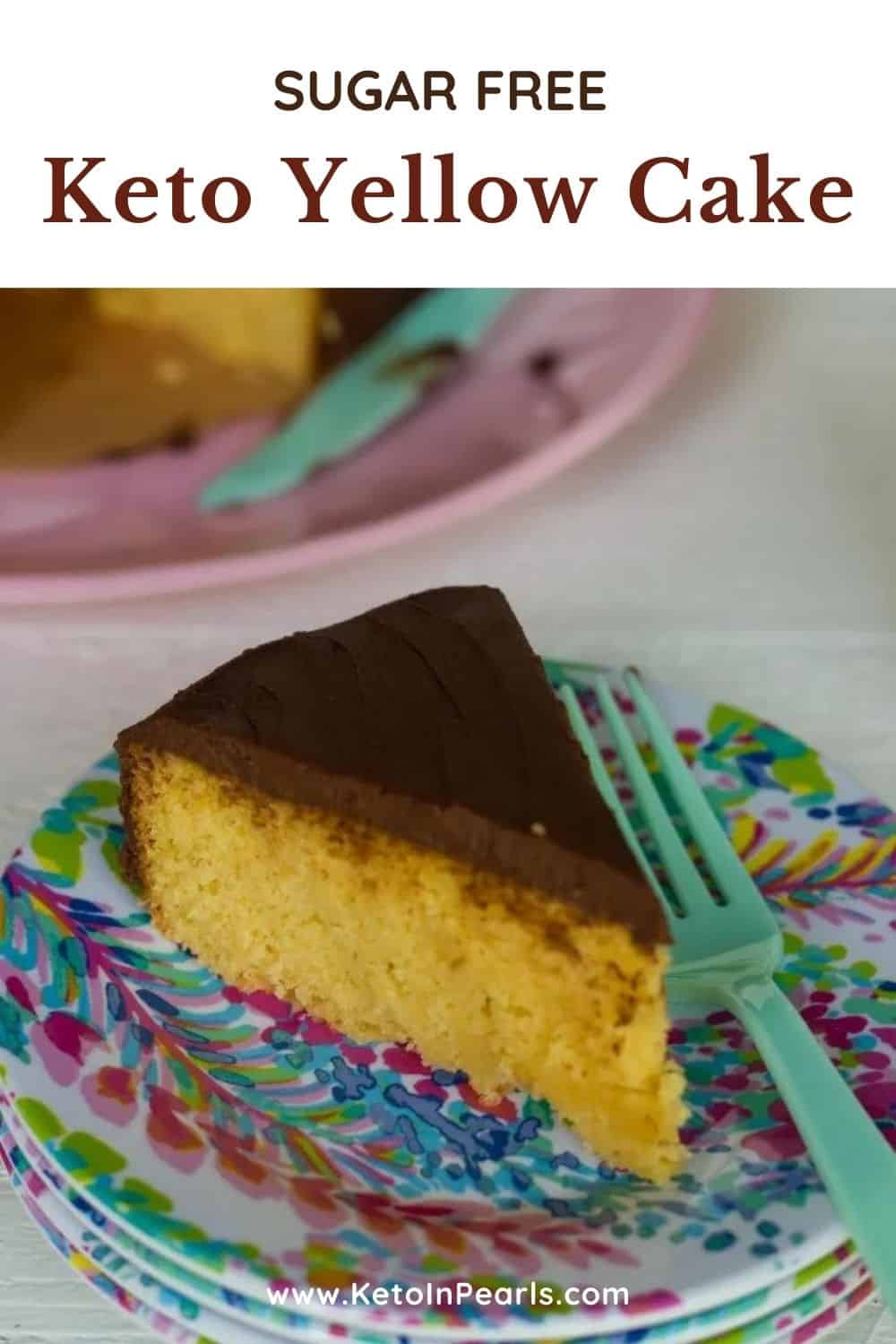 Keto Yellow Cake with Chocolate Frosting {just like the boxed mix!}